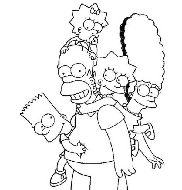 67+ Desenhos de Os Simpsons para Pintar/Colorir (Grátis)