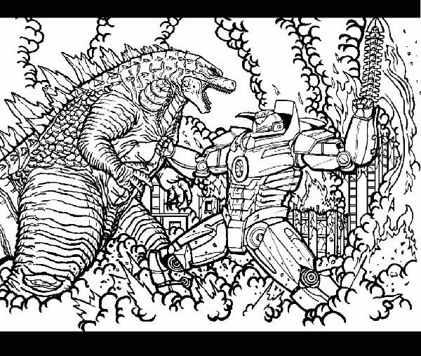 57 Desenhos do Filme Godzilla para Imprimir e Colorir