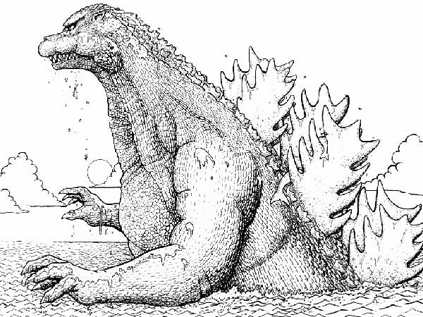 57 Desenhos do Filme Godzilla para Imprimir e Colorir