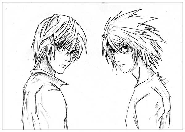 67+ Desenhos do Death Note para Imprimir e Colorir