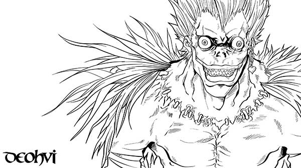 67+ Desenhos do Death Note para Imprimir e Colorir