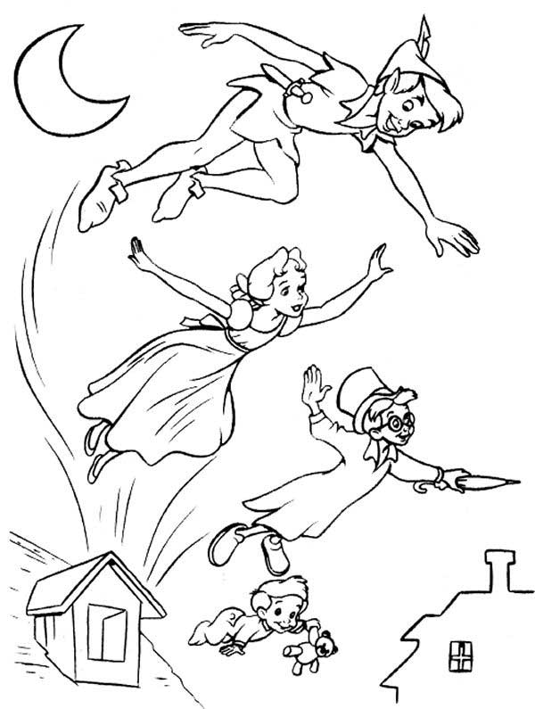 87+ Desenhos do Peter Pan → Imprimir e Colorir/Pintar