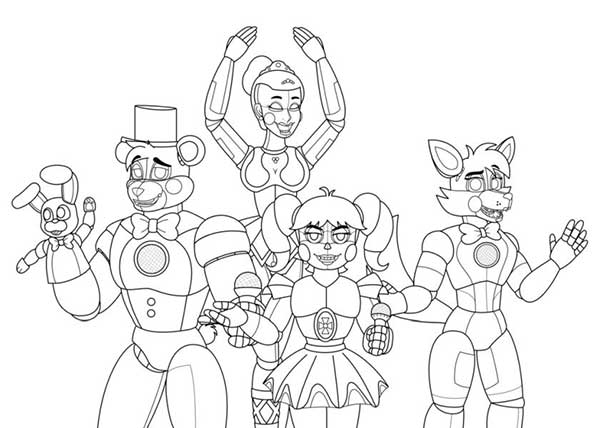 85+ Desenhos de FNAF - Five Nights at Freddy’s para Colorir