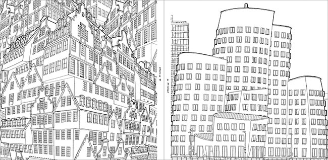 55+ Desenhos de Prédios para Imprimir e Colorir/Pintar