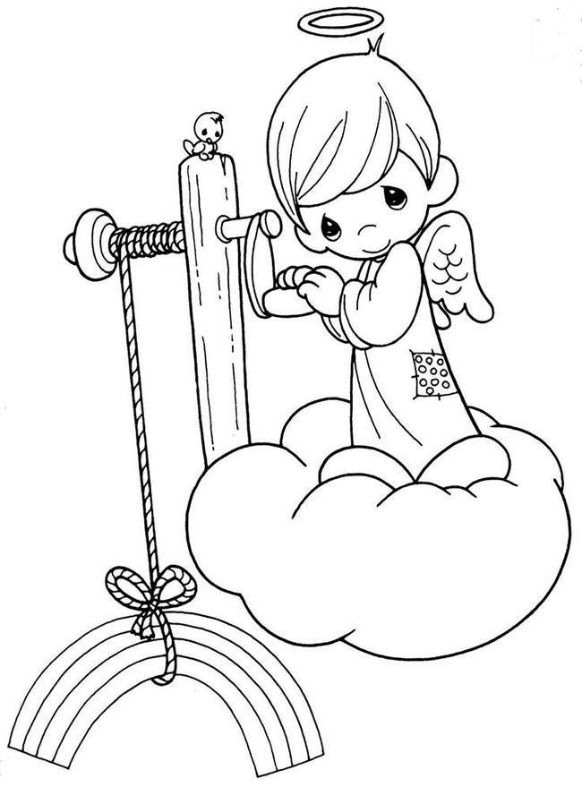 85+ Desenhos de Anjos e Anjas para Imprimir e Colorir