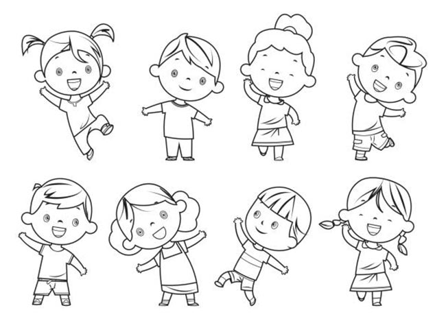 87+ Desenhos de Pessoas para Imprimir e Colorir/Pintar