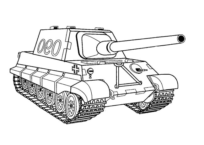 75+ Desenhos de Tanques de Guerra para Imprimir e Colorir