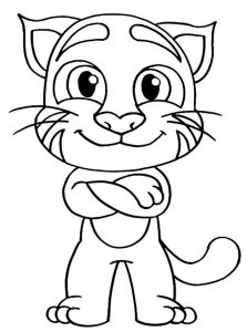 55+ Desenhos do Talking Tom para Imprimir e Colorir/Pintar