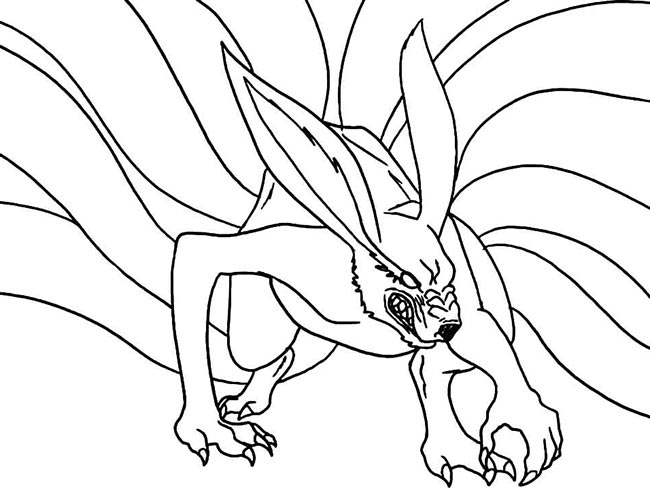 35+ Desenhos do Kurama para Imprimir e Colorir/Pintar