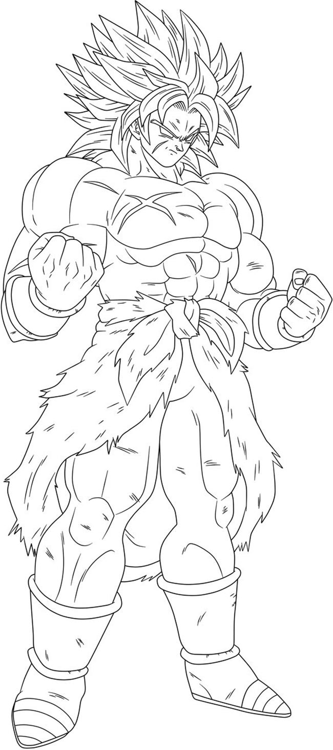 45+ Desenhos do Broly para Imprimir e Colorir/Pintar