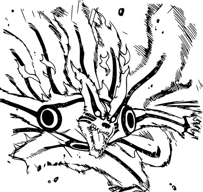 35+ Desenhos do Kurama para Imprimir e Colorir/Pintar