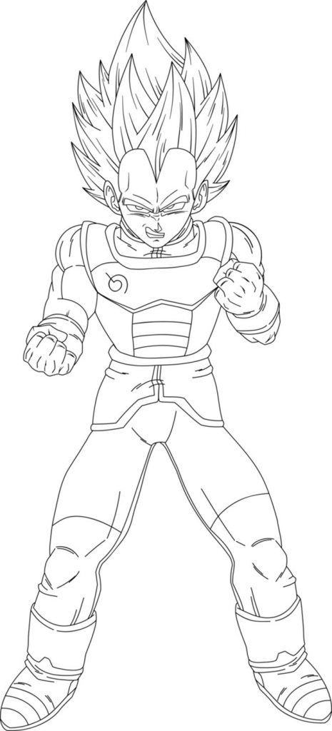 55+ Desenhos do Vegeta (DbZ) para Imprimir e Colorir