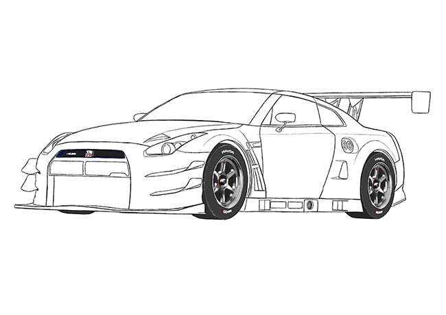 25+ Desenhos de GTR para Imprimir e Colorir/Pintar