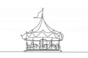 15+ Desenhos de Carrossel para Imprimir e Pintar/Colorir