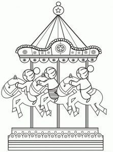 15+ Desenhos de Carrossel para Imprimir e Pintar/Colorir