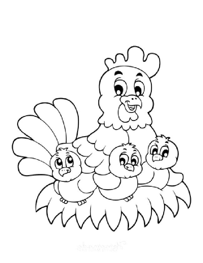 23+ Desenhos de Ninho para Imprimir e Colorir/Pintar