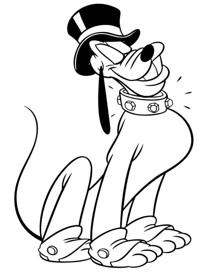 29+ Desenhos do Pluto para Imprimir e Pintar/Colorir