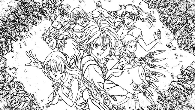 27+ Desenhos do Nanatsu no Taizai para Imprimir e Colorir/Pintar