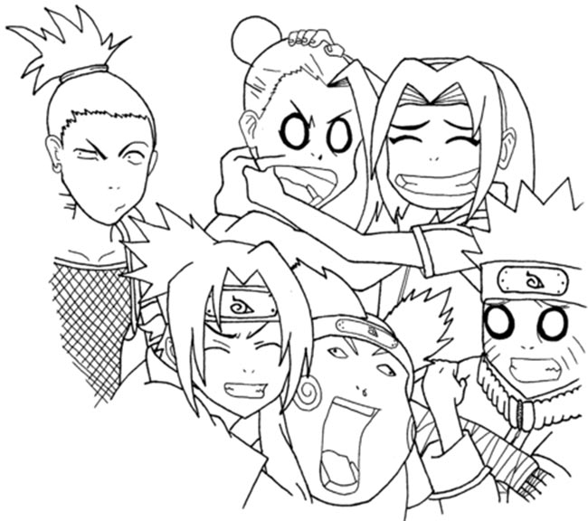 37+ Desenhos do Time 7 (Naruto) para Imprimir e Colorir/Pintar