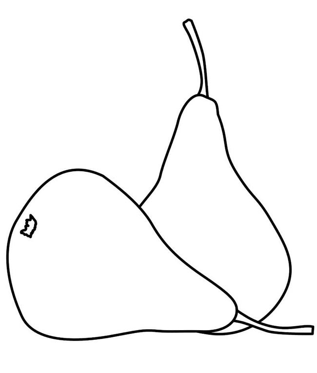 35+ Desenhos de Pera para Imprimir e Colorir / Pintar
