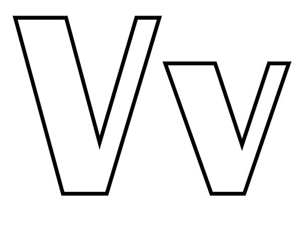 35+ Moldes/Desenhos da Letra V para Imprimir e Colorir/Pintar