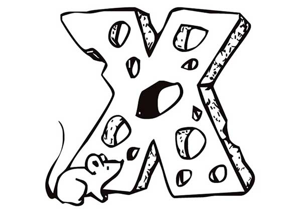 35+ Moldes/Desenhos da Letra X para Imprimir e Colorir/Pintar