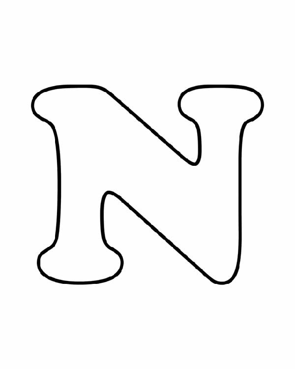 35+ Moldes/Desenhos da Letra N para Imprimir e Colorir/Pintar