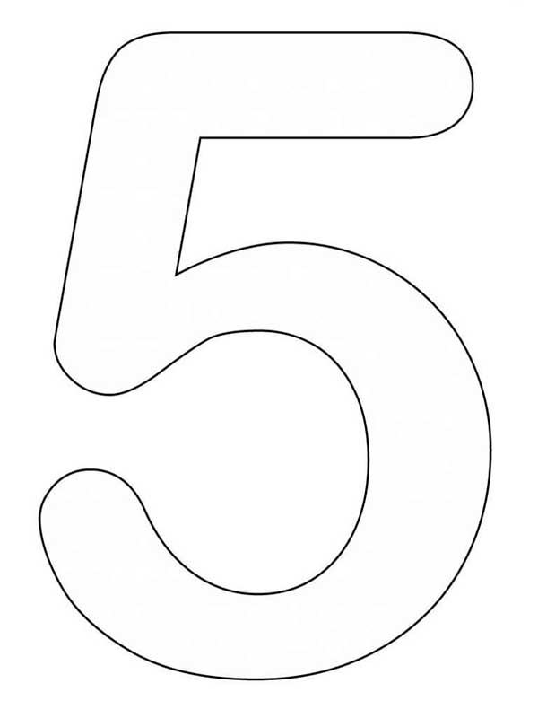 25+ Desenhos do Número 5 Para Imprimir e Colorir (Moldes)
