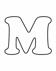 35+ Moldes/Desenhos da Letra M para Imprimir e Colorir/Pintar