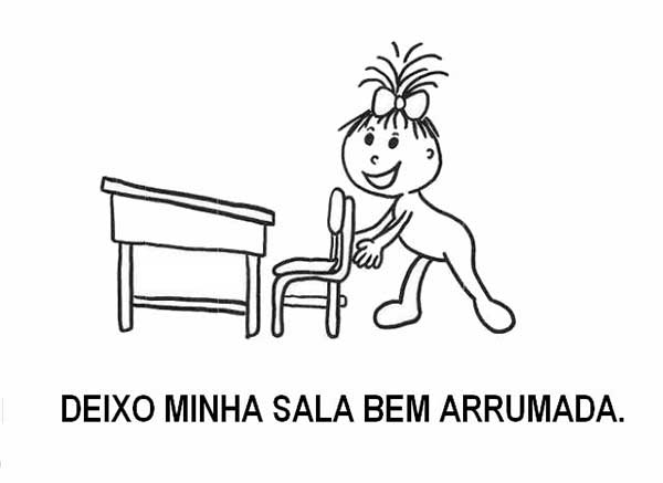 15+ Desenhos de Regras de Convivência para Colorir (Educação Infantil)