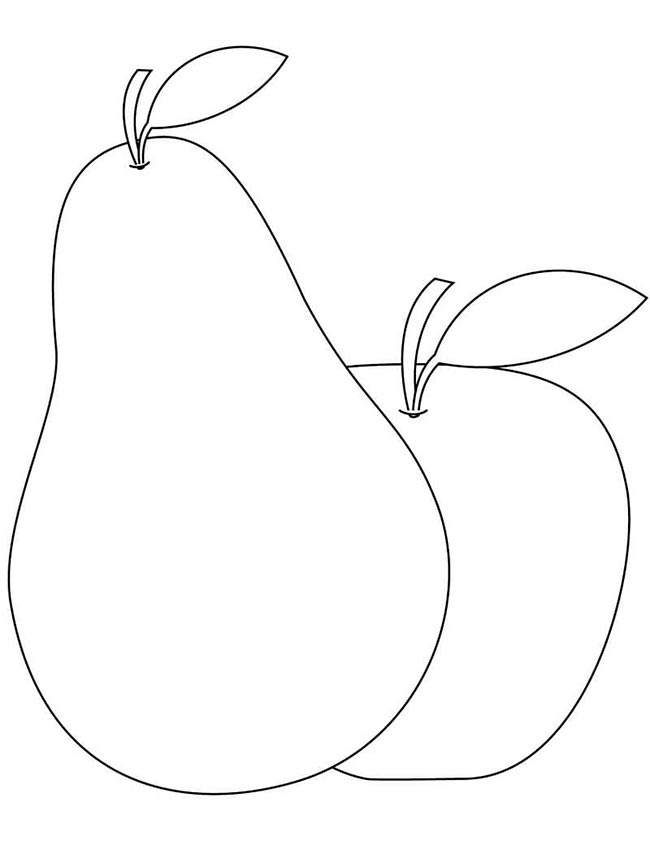 35+ Desenhos de Pera para Imprimir e Colorir / Pintar
