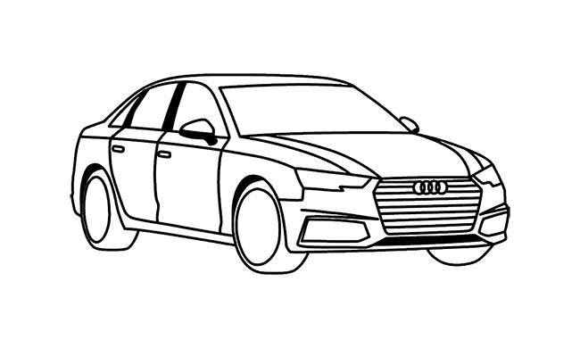 21+ Desenhos de Audi para Imprimir e Colorir/Pintar