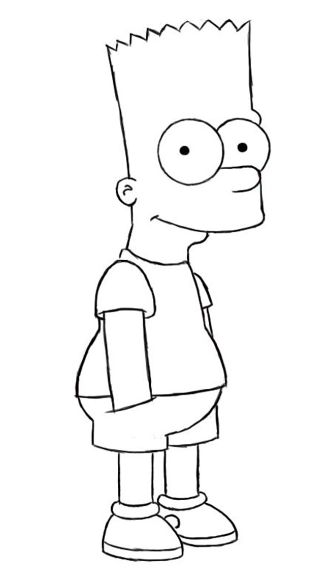 27+ Desenhos do Bart (Simpsons) para Imprimir e Colorir/Pintar