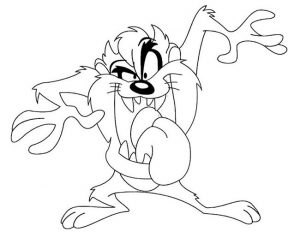 Taz Raiva Desenho Tudodesenhos Sketch Coloring Page