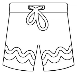 21+ Desenhos de Bermuda (Roupa) para Imprimir e Colorir/Pintar