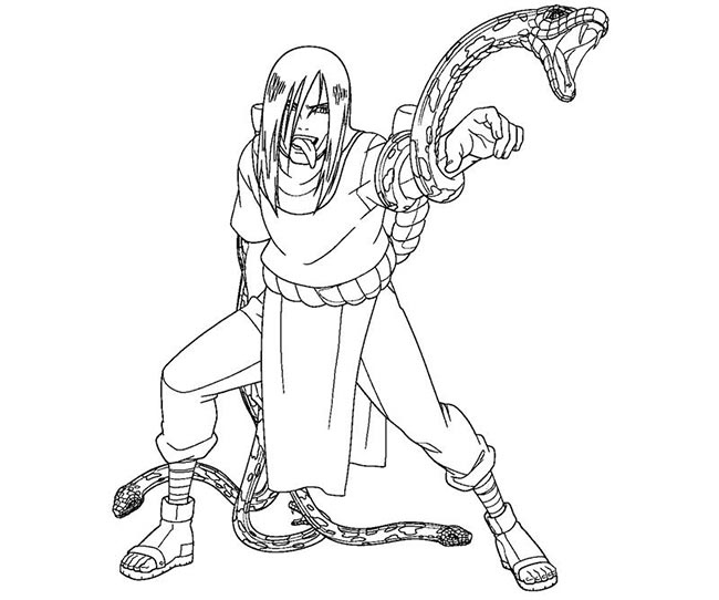 Orochimaru Pages Coloring Template Random Sketch Coloring Page
