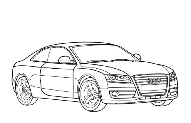 21+ Desenhos de Audi para Imprimir e Colorir/Pintar