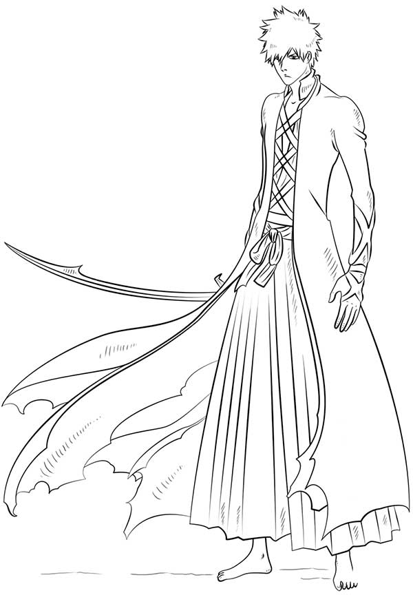 25+ Desenhos do Ichigo Kurosaki para Imprimir e Colorir/Pintar