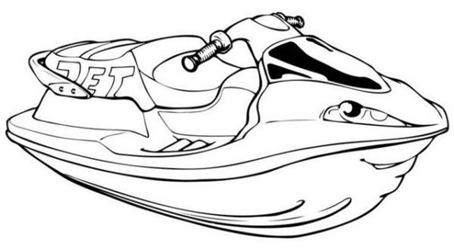 Jet Jetski Colorir Colouring Thecolor Seadoo Submarine Clique Speedboat ...