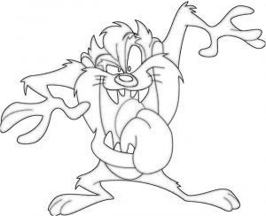 25+ Desenhos do Taz Mania para Imprimir e Colorir/Pintar