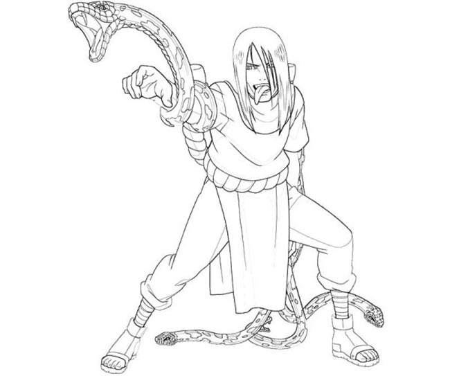 21+ Desenhos do Orochimaru para Imprimir e Colorir/Pintar