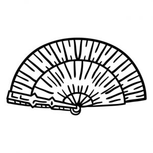 35+ Desenhos de Leque para Imprimir e Colorir/Pintar