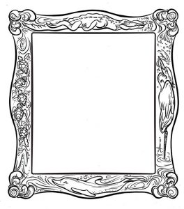 55+ Desenhos e Moldes de Molduras para Imprimir e Colorir
