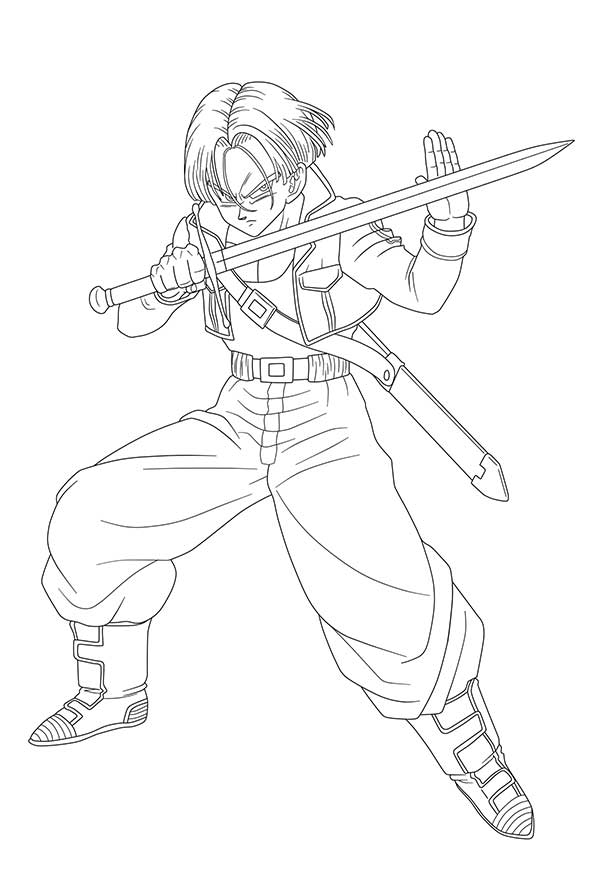 35+ Desenhos do Trunks (DbZ) para Imprimir e Colorir/Pintar