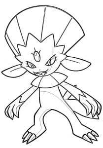 21+ Desenhos do Pokémon Weavile para Imprimir e Colorir