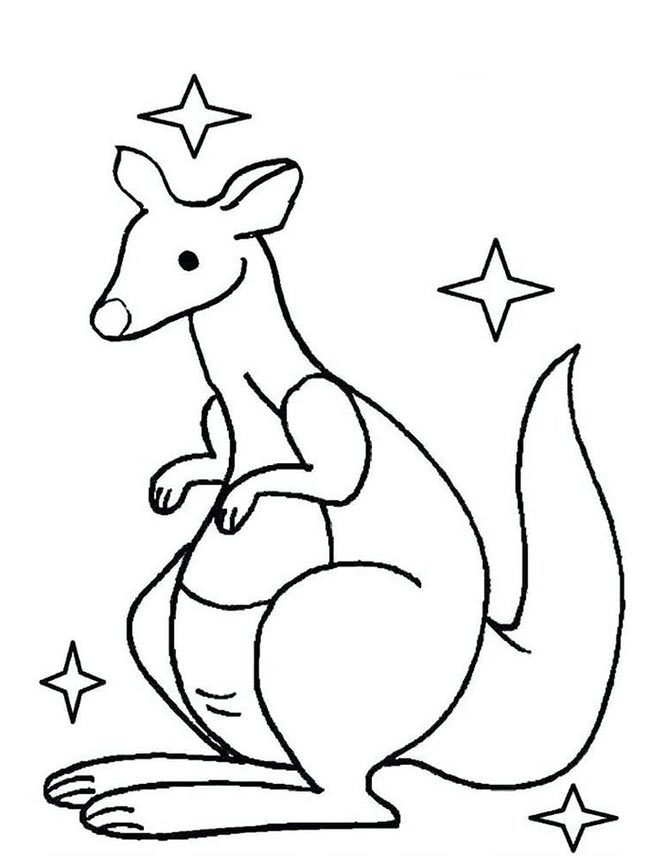 31+ Desenhos de Canguru para Imprimir e Colorir/Pintar