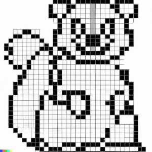 35+ Desenhos em Pixel (Pixelados) para Imprimir e Colorir/Pintar