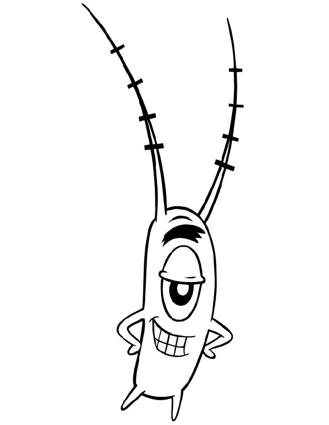 25+ Desenhos do Plankton (Bob Esponja) → Imprimir e Colorir