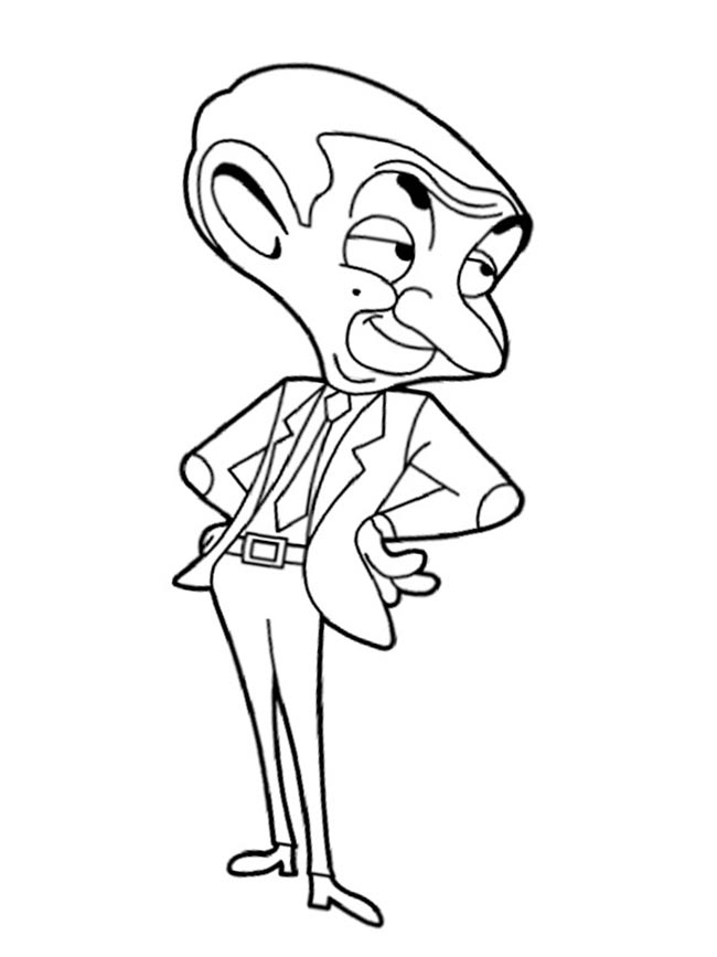 25+ Desenhos Engraçados do Mr Bean para Imprimir e Colorir