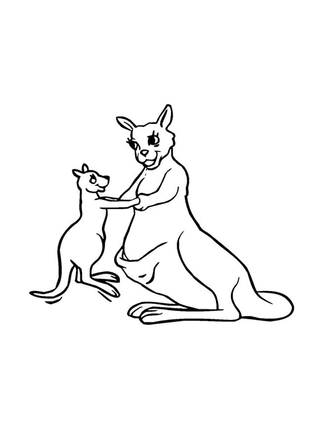 31+ Desenhos de Canguru para Imprimir e Colorir/Pintar